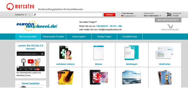 EuropaDruckerei® ist Kooperationspartner von Mercateo®
